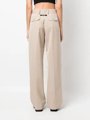Palm Angels Crochet-stripe Cotton Trousers