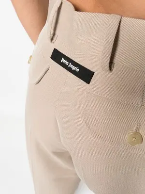 Palm Angels Crochet-stripe Cotton Trousers