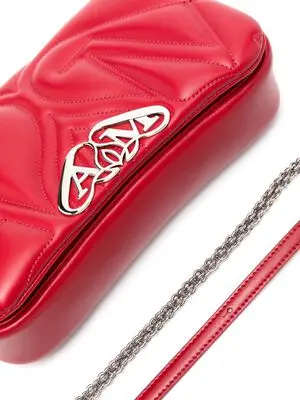 Alexander McQueen Small Seal Clutch Bag - Red