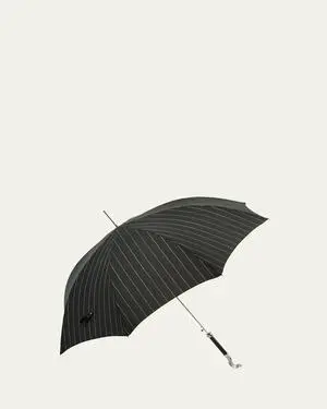 PASOTTI SINCE 1956 Cobra-handle Umbrella - Black Stripe