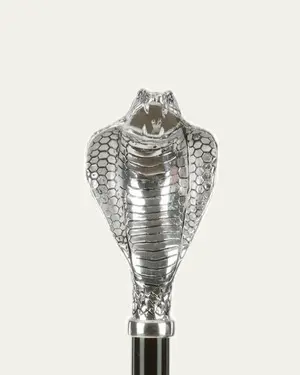 PASOTTI SINCE 1956 Cobra-handle Umbrella - Black Stripe