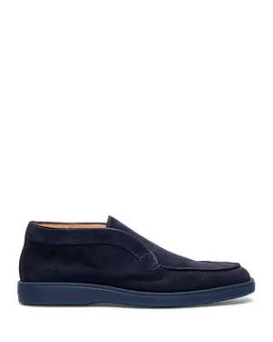 Santoni Detroit Laceless Slip-on Chukka Boots - Blue