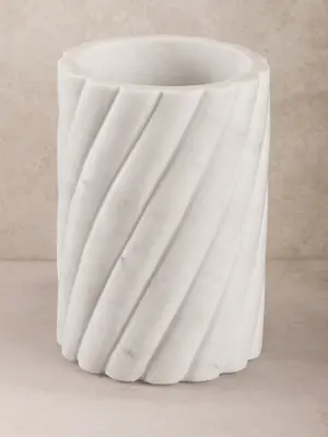 GAURI KOHLI Taraz Marble Wine Cooler - White