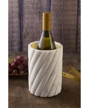 GAURI KOHLI Taraz Marble Wine Cooler - White