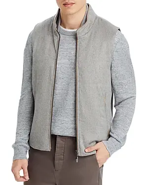 MAURIZIO BALDASSARI Cashmere Channel Quilt Regular Fit Vest