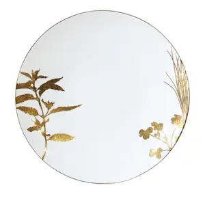 Bernardaud Vegetal Or Assorted Dinner Plates, Set Of 4 - White/gold