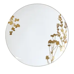 Bernardaud Vegetal Or Assorted Dinner Plates, Set Of 4 - White/gold