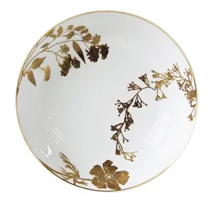 Bernardaud Vegetal Or Open Vegetable Dish - White/gold