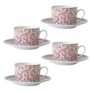 Bernardaud Braquenie Tea Cup & Saucer, Set Of 4 - Multi