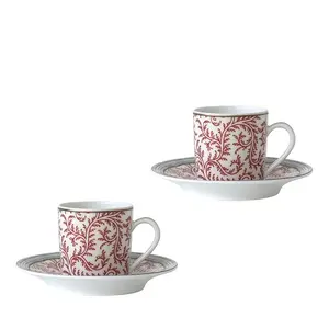 Bernardaud Braquenie Espresso Cup & Saucer, Set Of 2 - Multi