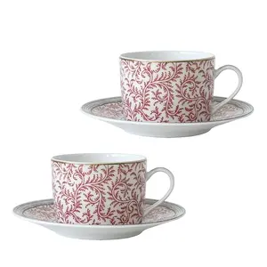 Bernardaud Braquenie Tea Cup & Saucer, Set Of 2 - Multi