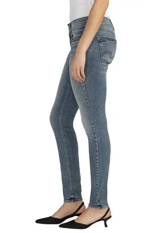 SILVER JEANS CO. Suki Curvy Mid-rise Skinny Jeans - Indigo