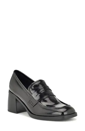 Nine West Avalia Penny Loafer Pump - Blk01