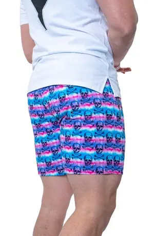 MACEOO Swim Lion Tie Dye Skull Swim Trunks