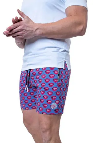 MACEOO Swim Lion Redlips Swim Trunks - Blue