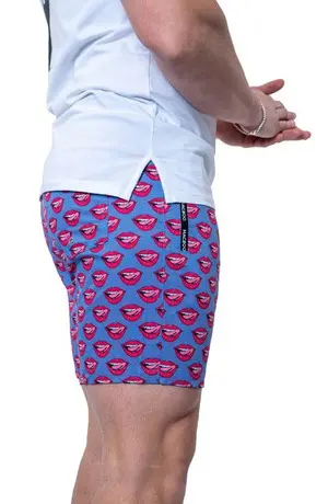 MACEOO Swim Lion Redlips Swim Trunks - Blue