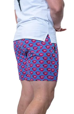 MACEOO Swim Lion Redlips Swim Trunks - Blue