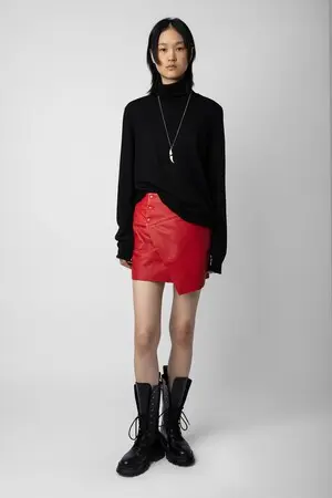Zadig&Voltaire Junko Biker Leather Skirt 25% Off With Code Dance25