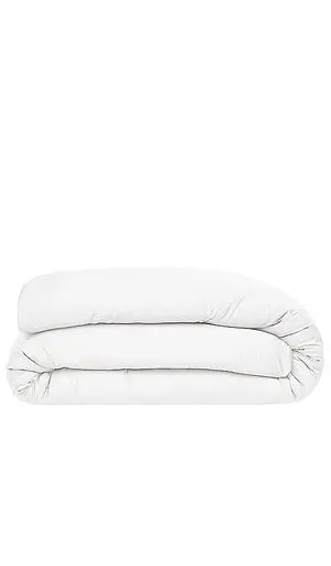 ETTITUDE Signature Sateen Duvet Cover In White - Cloud