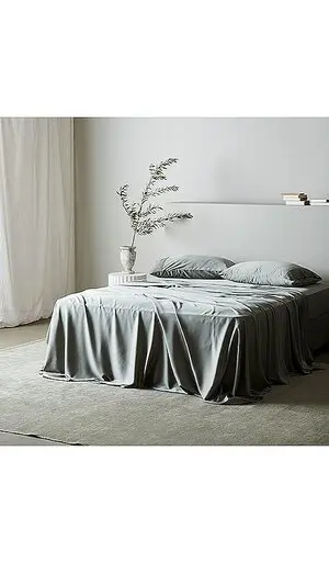 ETTITUDE Full Signature Sateen Sheet Set - Sage