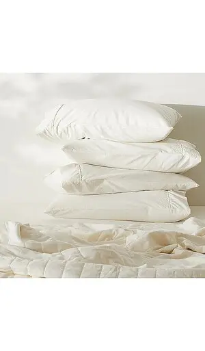 ETTITUDE Standard Linen+ Pillowcase Set In White