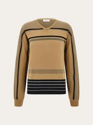 FERRAGAMO V-neck Sweater - Multicolor