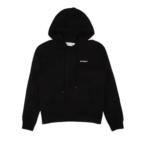 Off-White Wave Outline Diag Slim Hoodie - Black