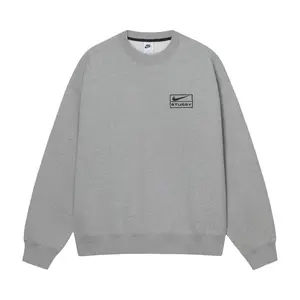 StÜssy X Nike Fleece Crew 'dark Heather - Grey
