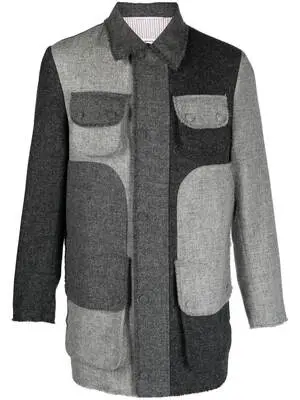 Thom Browne Colour-block Wool Coat