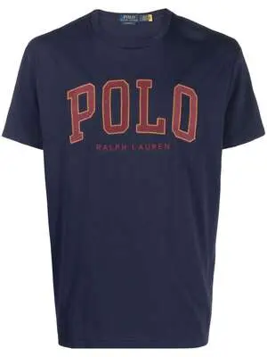 Ralph Lauren Logo-embroidered Cotton T-shirt Blue