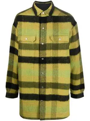 Rick Owens Plaid-check Wool Coat