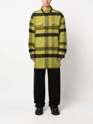 Rick Owens Plaid-check Wool Coat