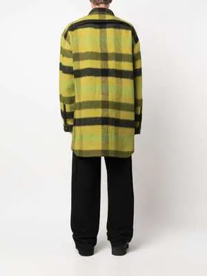 Rick Owens Plaid-check Wool Coat