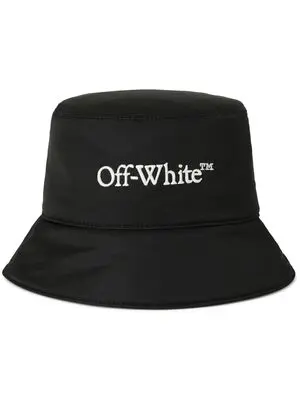 Off-White Bookish Embroidered-logo Bucket Hat