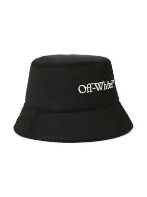 Off-White Bookish Embroidered-logo Bucket Hat