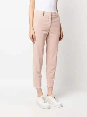 Peserico Tapered-leg Cropped Corduroy Trousers