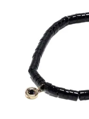 SYDNEY EVAN 14kt Yellow Gold Diamond Charm Beaded Bracelet