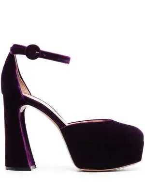 GIANVITO ROSSI 120mm Velvet Platform Sandals