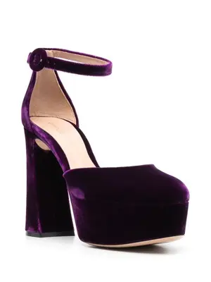 GIANVITO ROSSI 120mm Velvet Platform Sandals