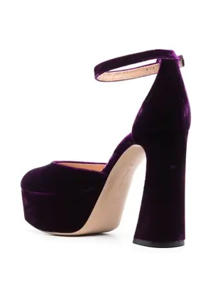 GIANVITO ROSSI 120mm Velvet Platform Sandals
