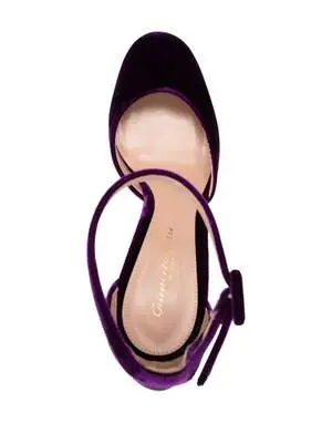 GIANVITO ROSSI 120mm Velvet Platform Sandals