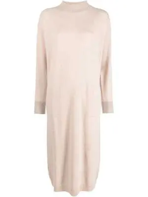 Peserico Felted Tricot Knit Midi Dress