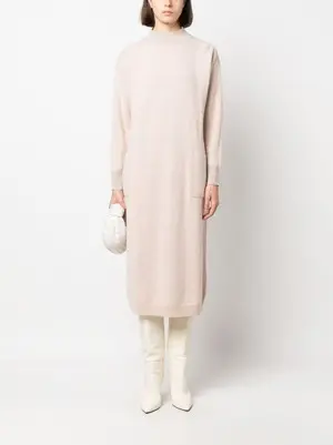Peserico Felted Tricot Knit Midi Dress