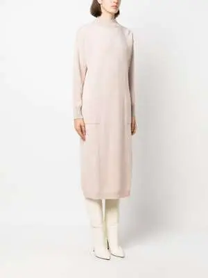 Peserico Felted Tricot Knit Midi Dress