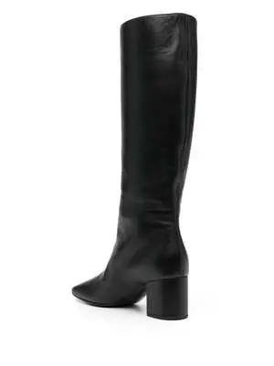 Dolce & Gabbana Jackie 60mm Logo-plaque Leather Boots