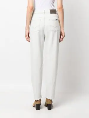 Peserico Light-wash Tapered-leg Jeans