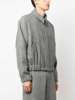 SAGE NATION Panelled Zipped Bomber Jacket