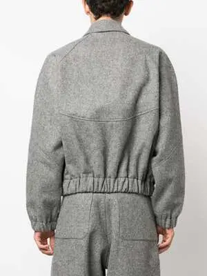 SAGE NATION Panelled Zipped Bomber Jacket
