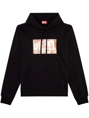 DIESEL® Logo Print Hoodie - Black