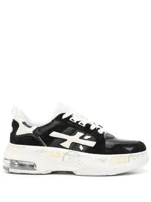 Premiata Drake Logo-patch Sneakers - Black